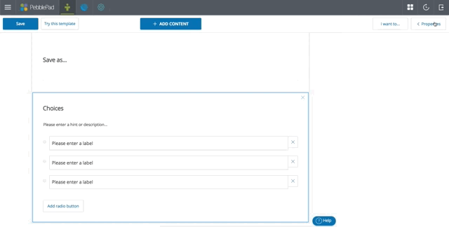 Pebble+ Element (Block) Properties